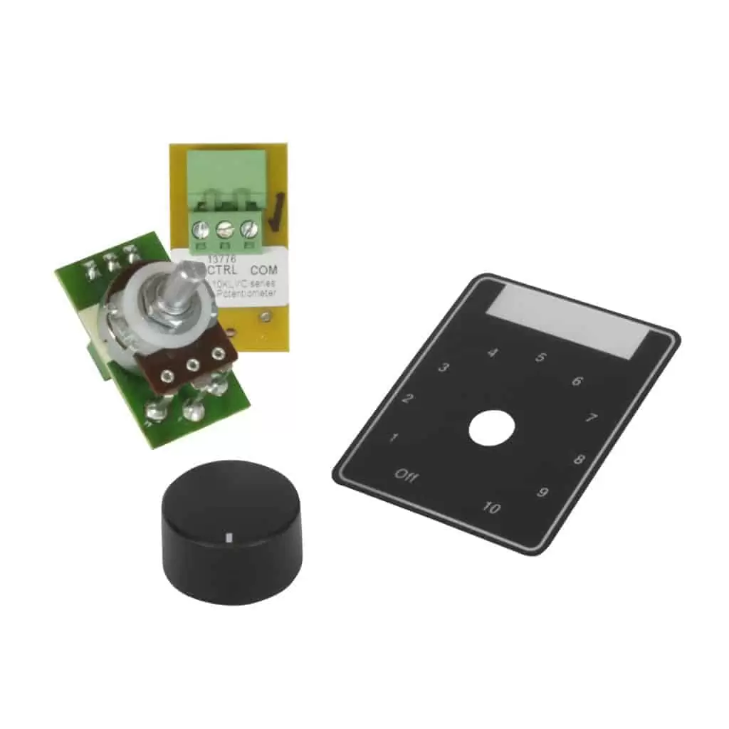 10k ohm Potentiometer with Adhesive Scale | Lowell Manufacturing