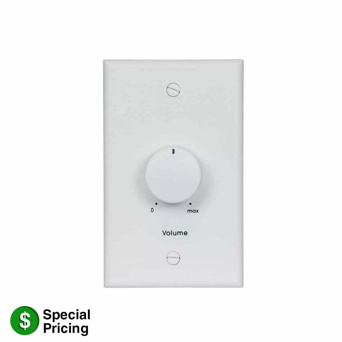 50W Mono Volume Control, White | 50LVC-SW - CLOSEOUT | Lowell Mfg.