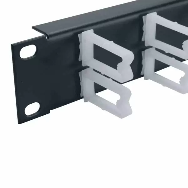 Cable management panel for 19 inch racks
