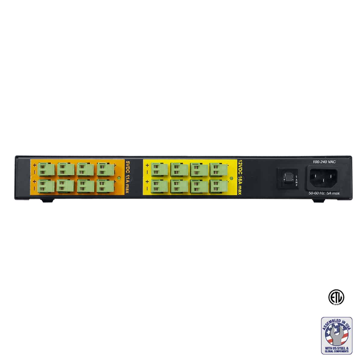 DC Power Distribution, 16 Output (5VDC/12VDC)