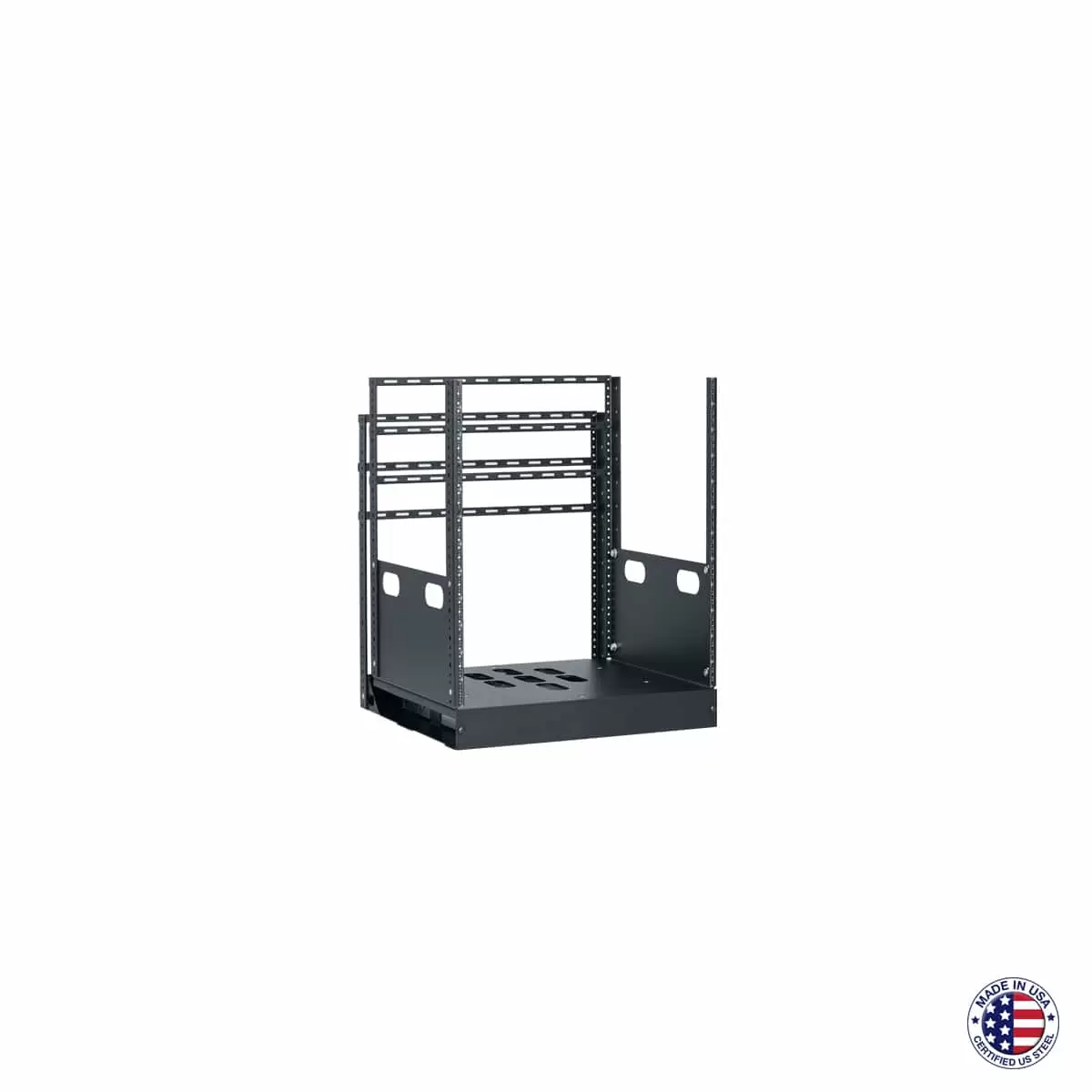 LPTR2 SERIES | 12U x 19"D Pull & Turn AV Rack | Lowell Manufacturing