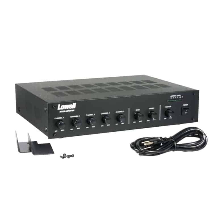 Mixer with 125W Amplifier & Rackmount Brackets | Lowell Manufacturing