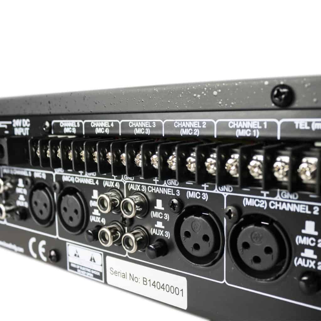 Mixer with 60W Amplifier, Rackmount Brackets | Lowell Manufacturing