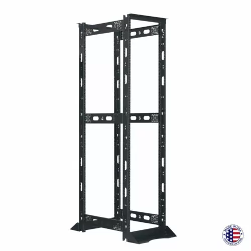 NR4P SERIES | 45U x 30"D Four Post Networking Rack | Lowell