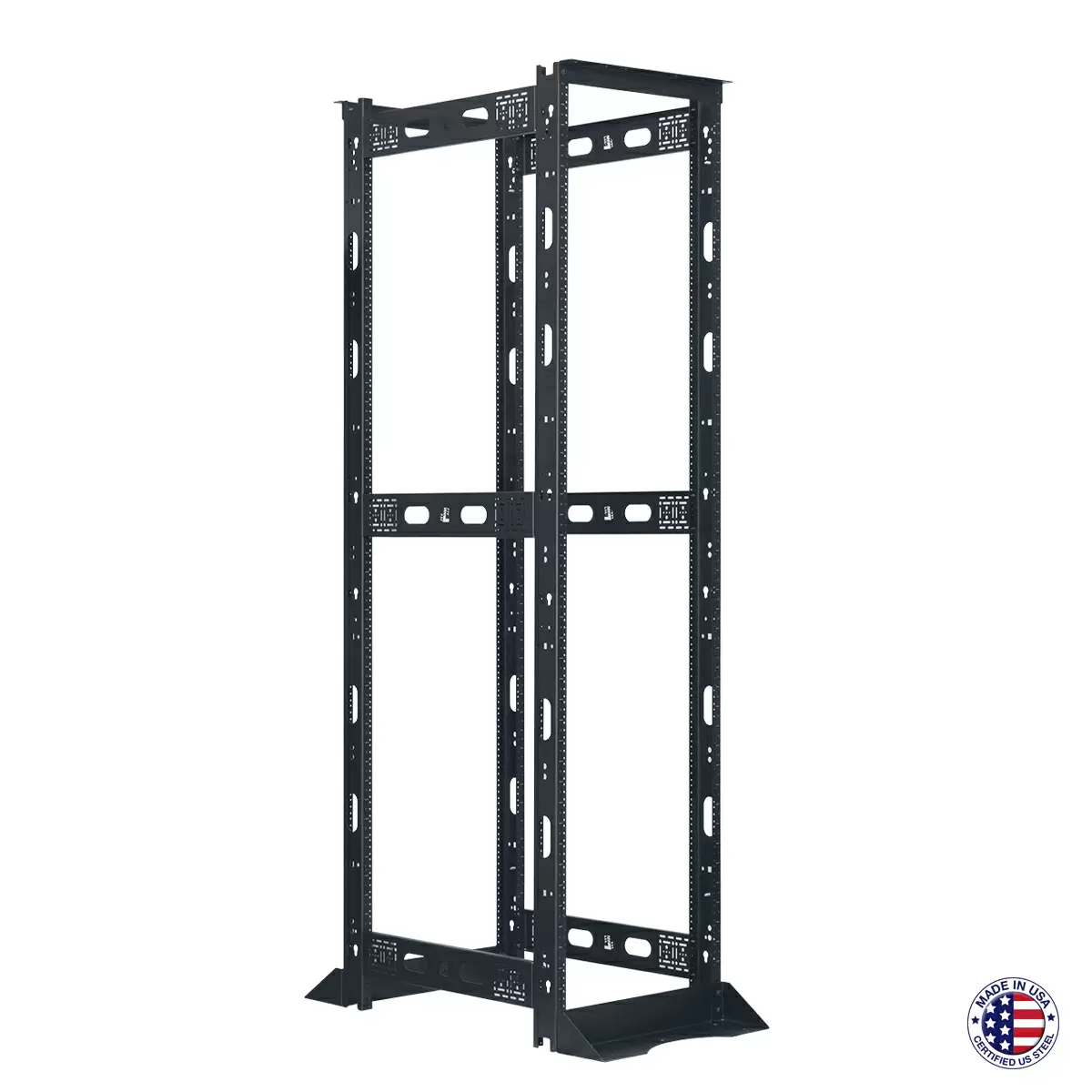 NR4P SERIES | 45U x 30"D Four Post Networking Rack | Lowell