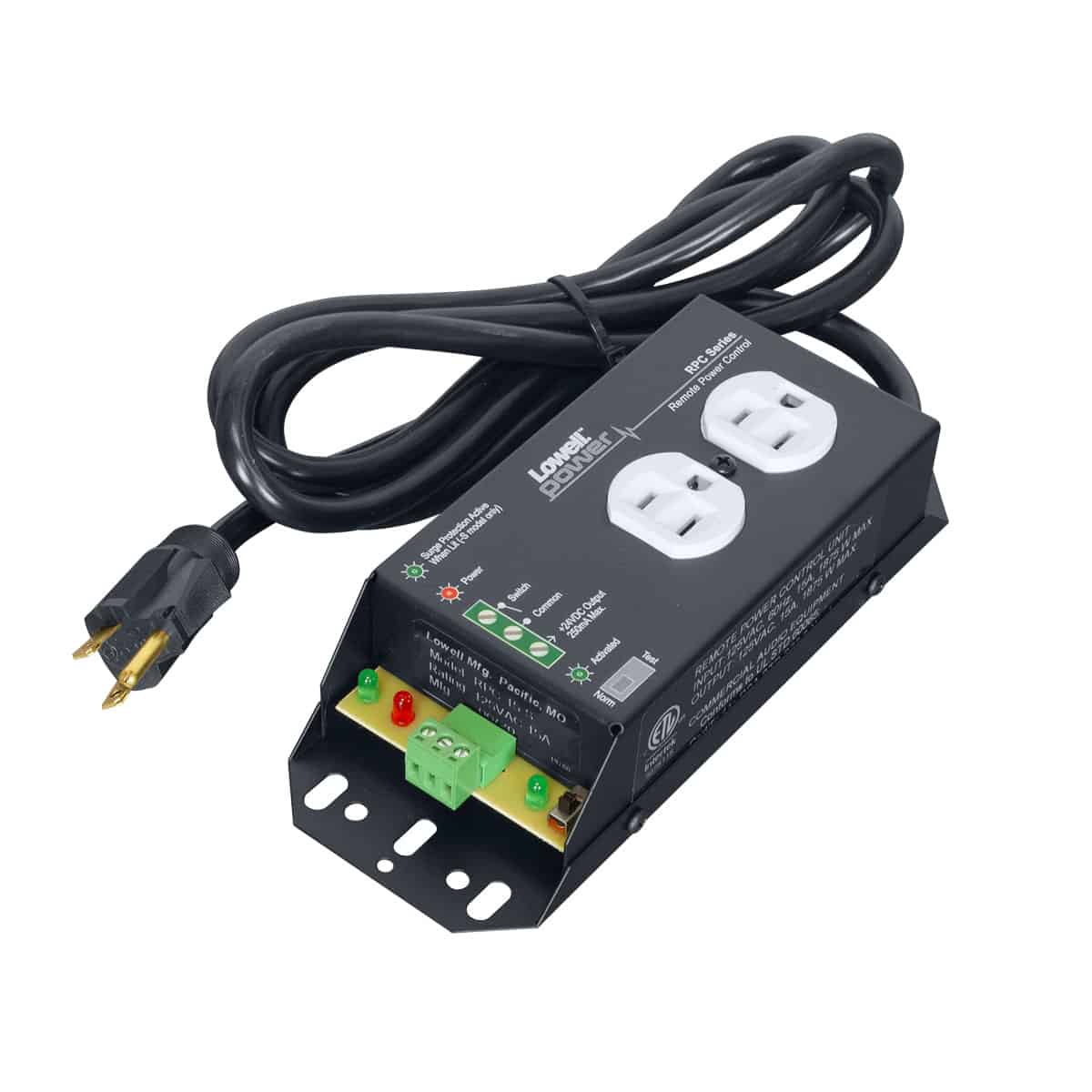 Remote Power Control with 2-15A Outlets, Surge Suppression