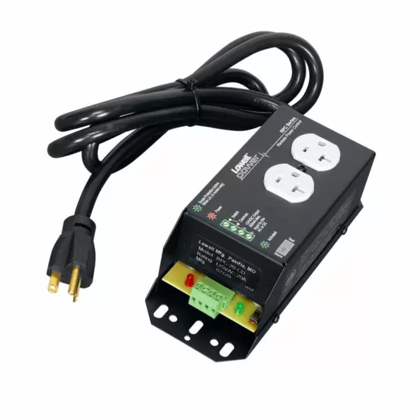 Remote Power Control with 2–20A Outlets | Lowell Manufacturing