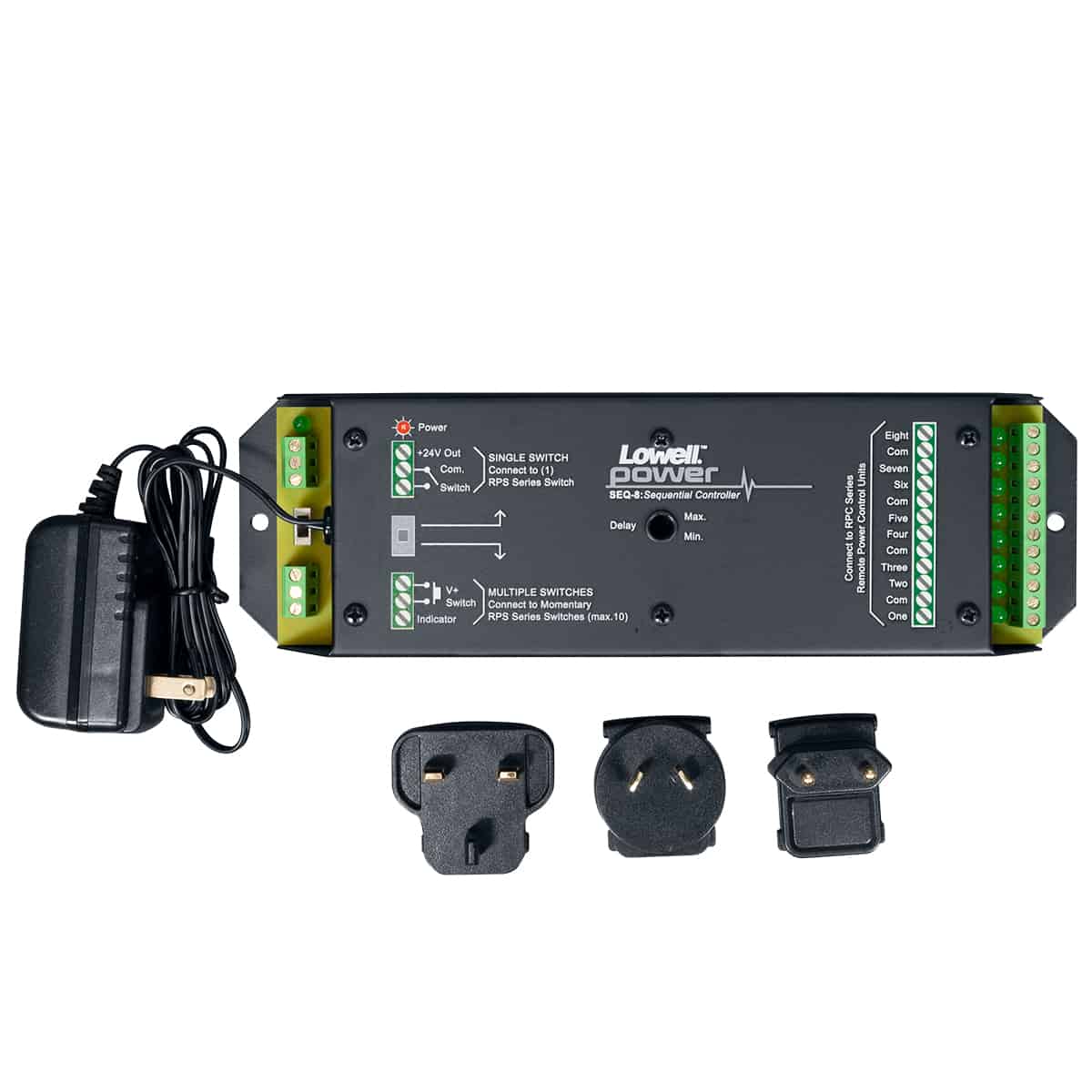 8-step power sequencer, adjustable delay, low voltage | Lowell