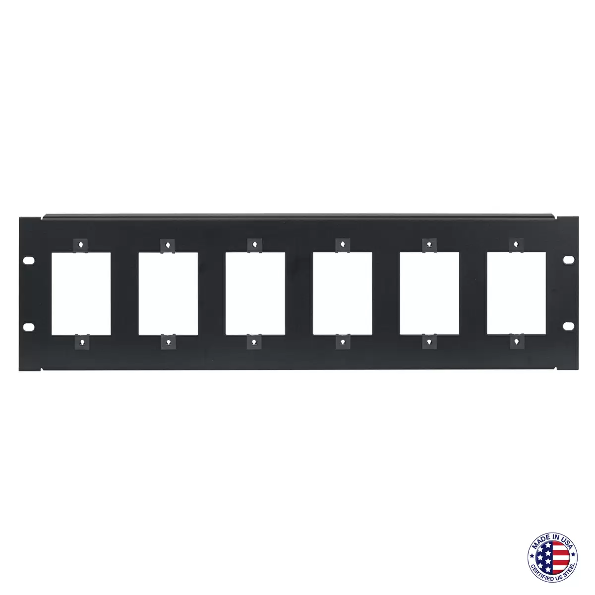 Rack Panel for 6 Devices with One-Gang Wall Plate | Lowell
