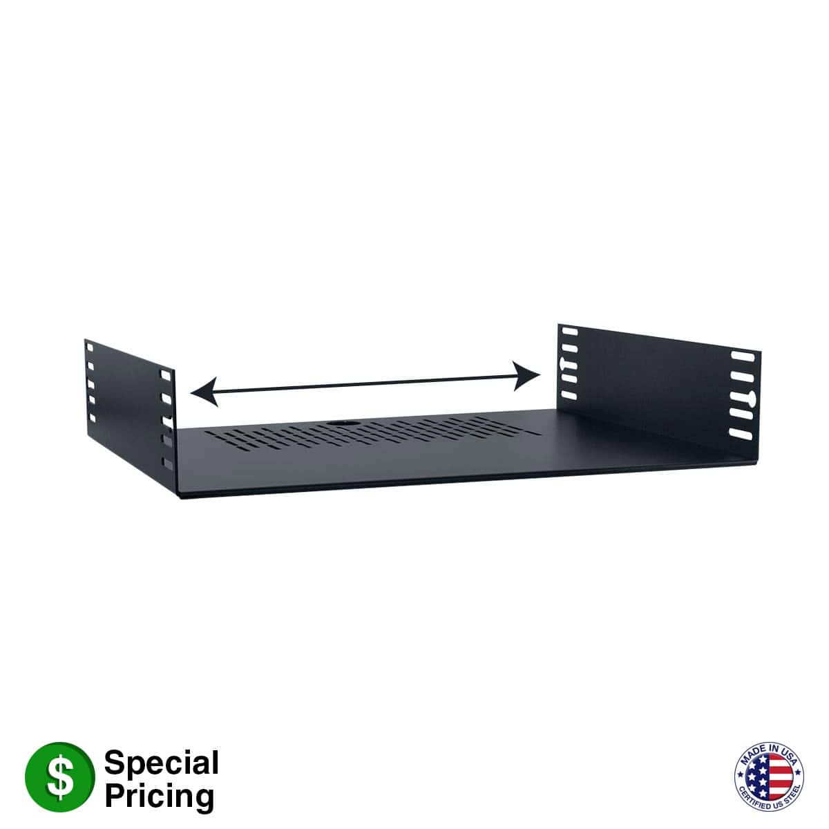 Rack Shelf with Adjustable Width | VWS-214 - CLOSEOUT | Lowell ...